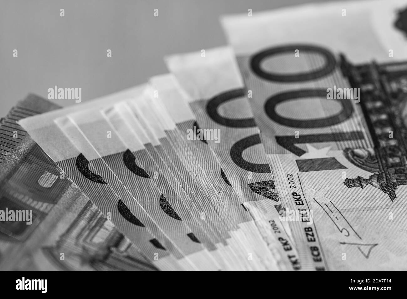 Man banknotes euro background Black and White Stock Photos & Images - Alamy