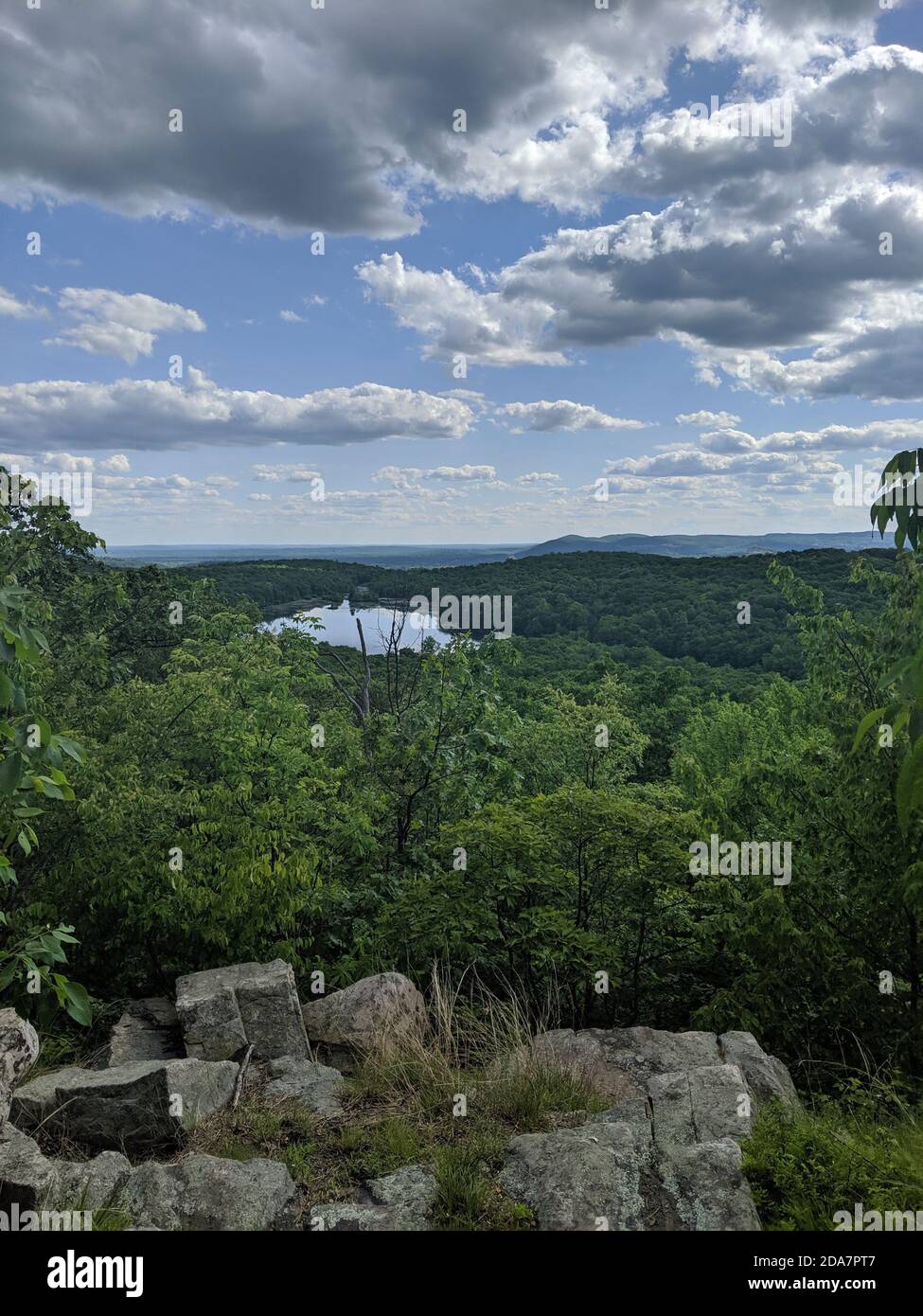 Ramapo Lake view in Ramapo Mountain State Forest in Northern New Jersey ...