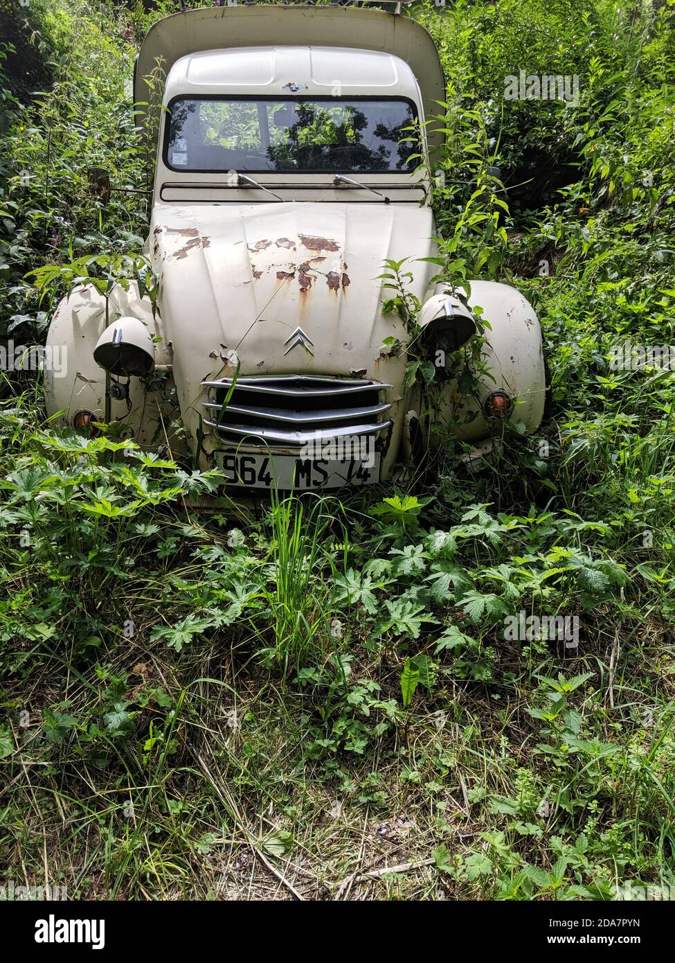 Les Contamines-Montjoie, France - July 29 2019: An old, beige, rusty ...