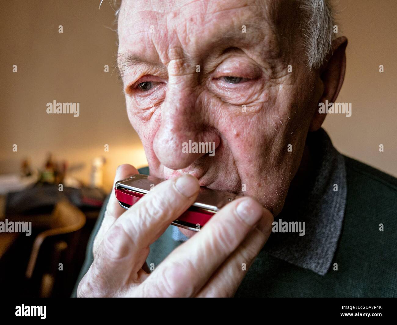 Man playing harmonica hi-res stock photography and images - Alamy