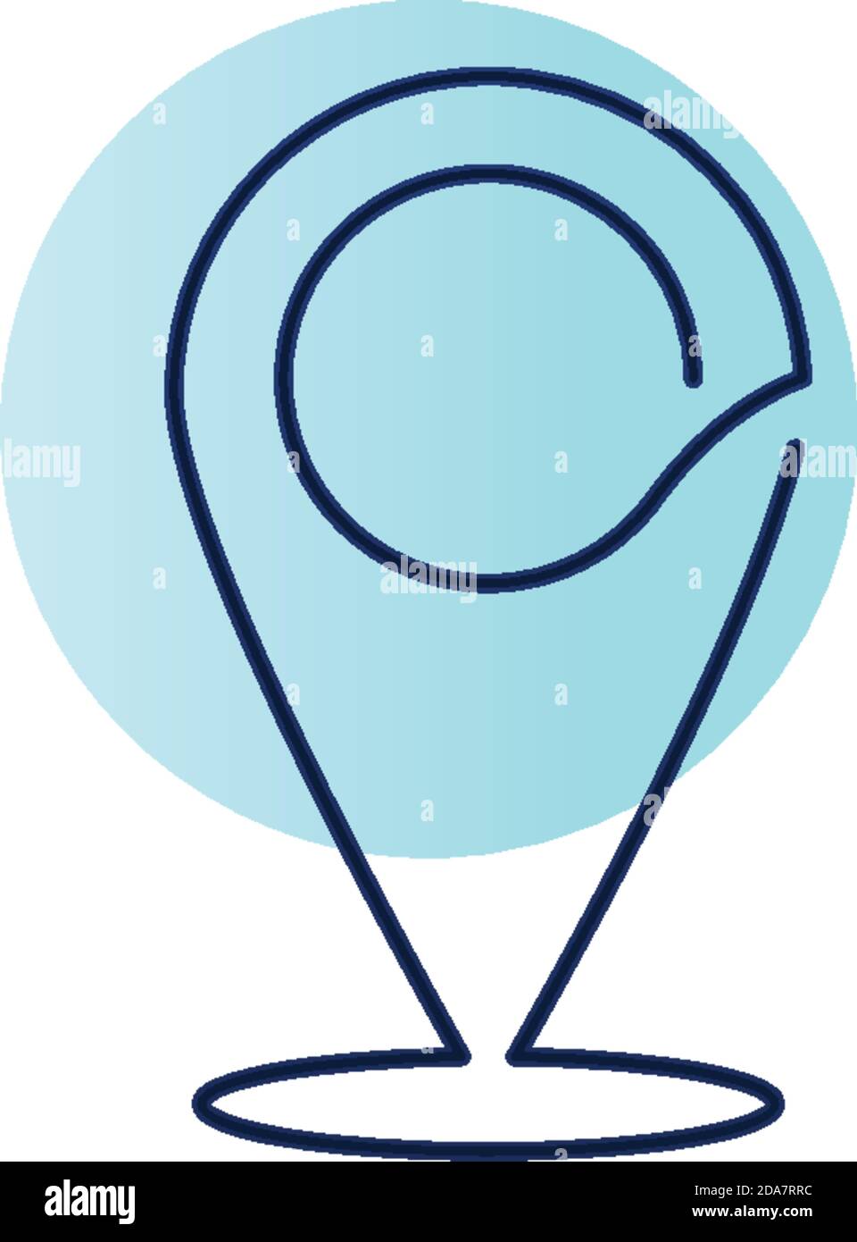location indicator symbol one line style Stock Vector Image & Art - Alamy