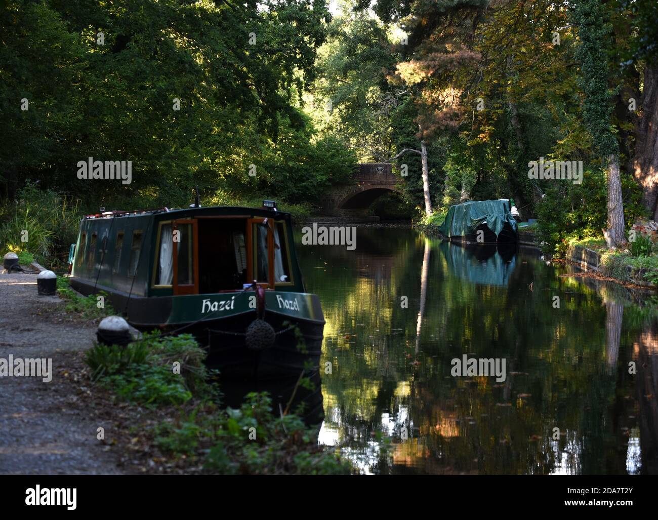 Holidaymakers enjoying their time on a narrowboat along the beautiful ...