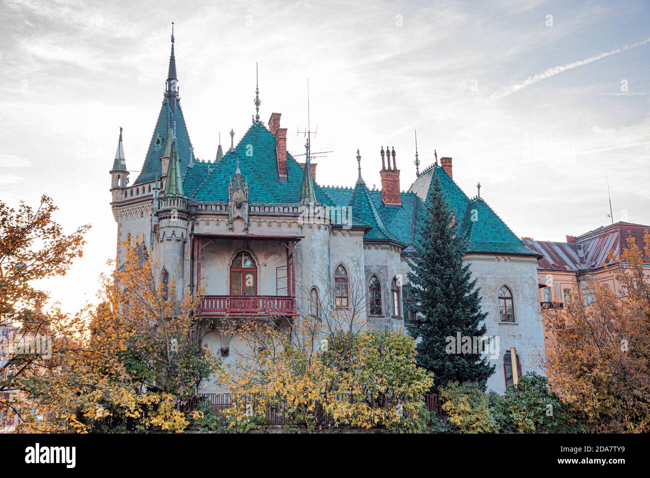 House in the style of a medieval castle Stock Photo - Alamy