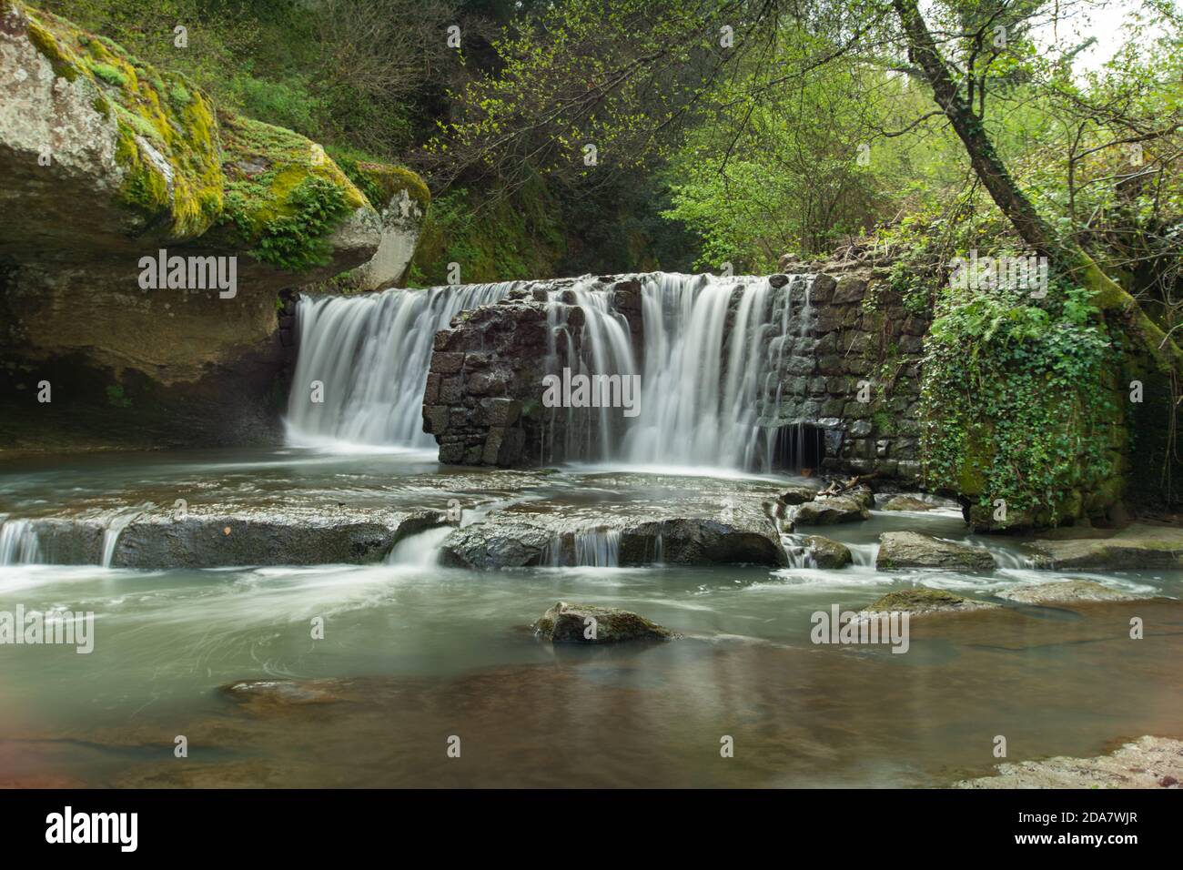waterfalls torrent of soriano chia viterbo ditch castle Stock Photo - Alamy