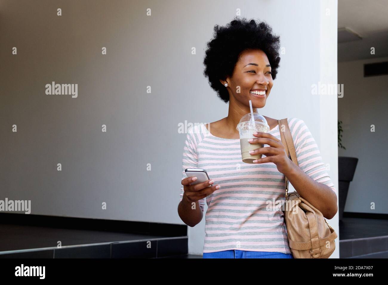 Walking with coffee cup hi-res stock photography and images - Alamy