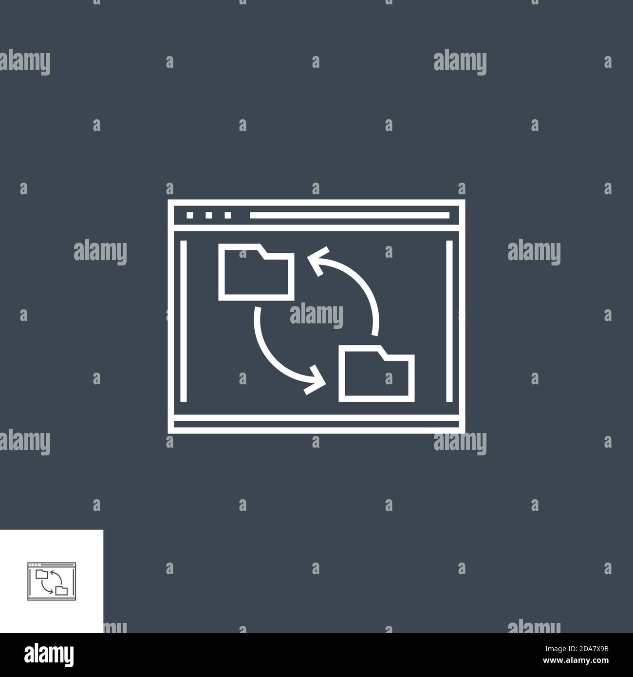 Online folder icon linear Stock Vector Images - Alamy