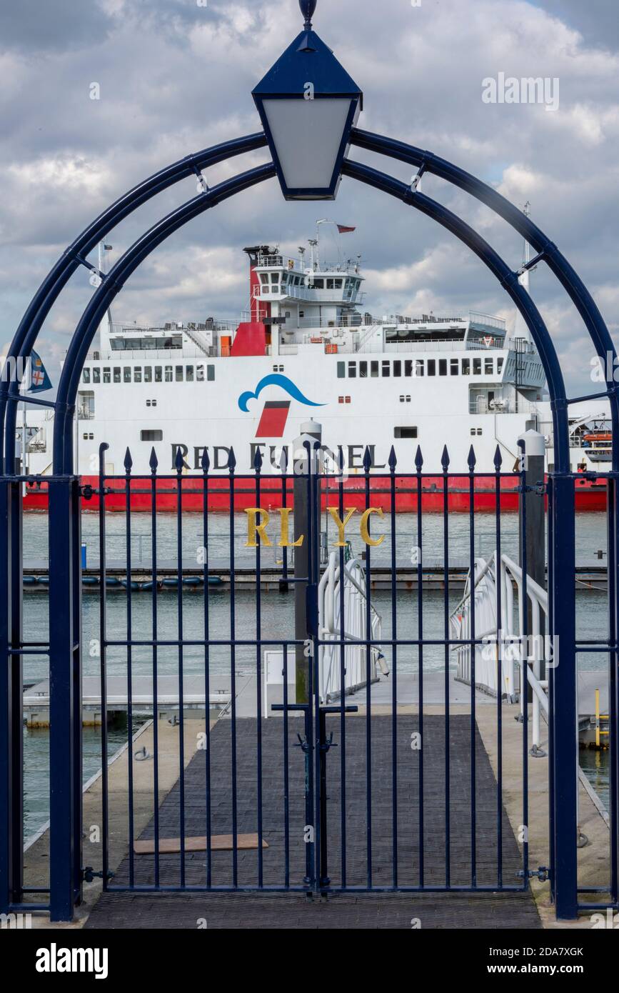 different and unusual view of the isle of wight ferry passing royal ...