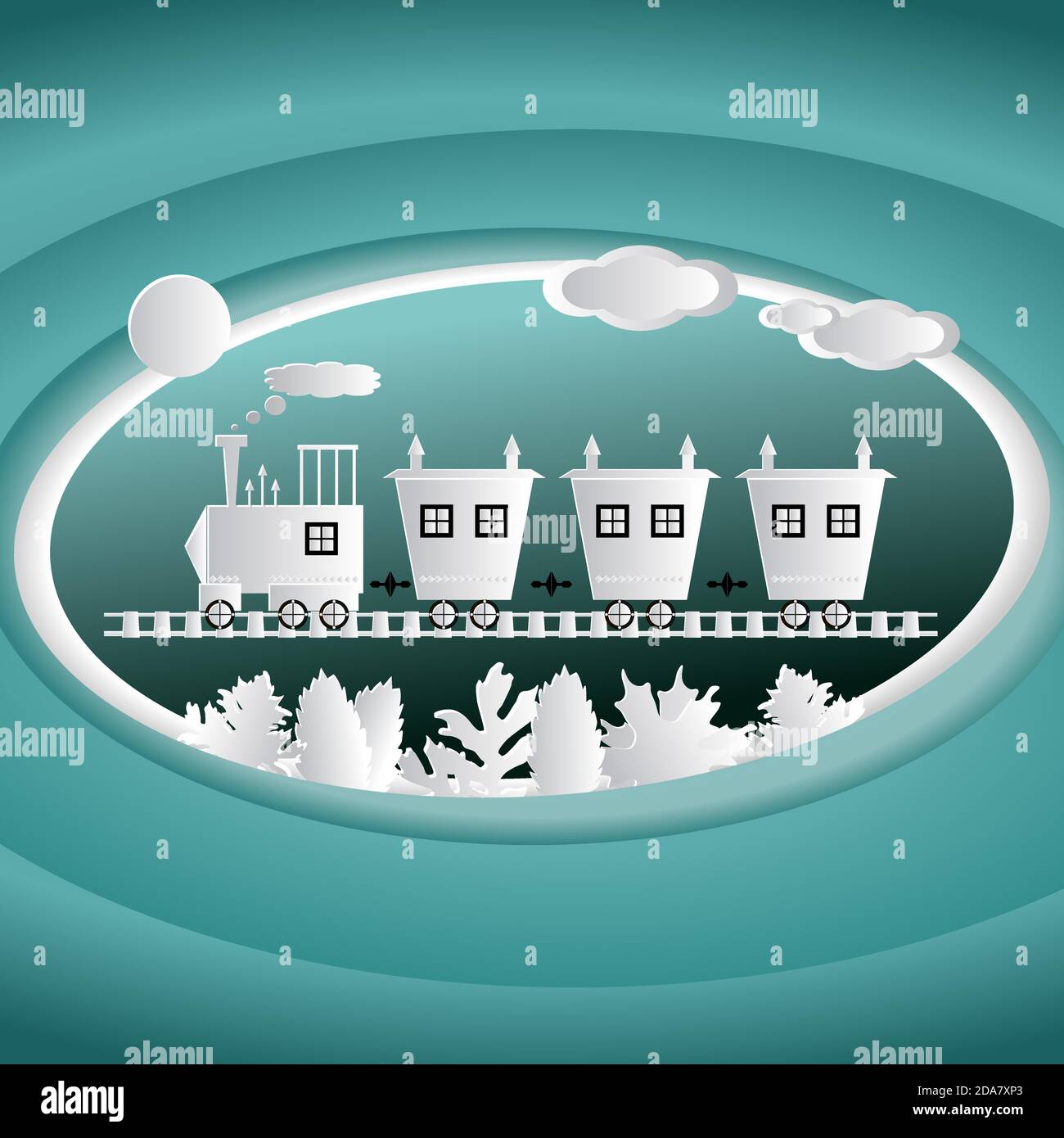 Notch train Stock Vector Images - Alamy