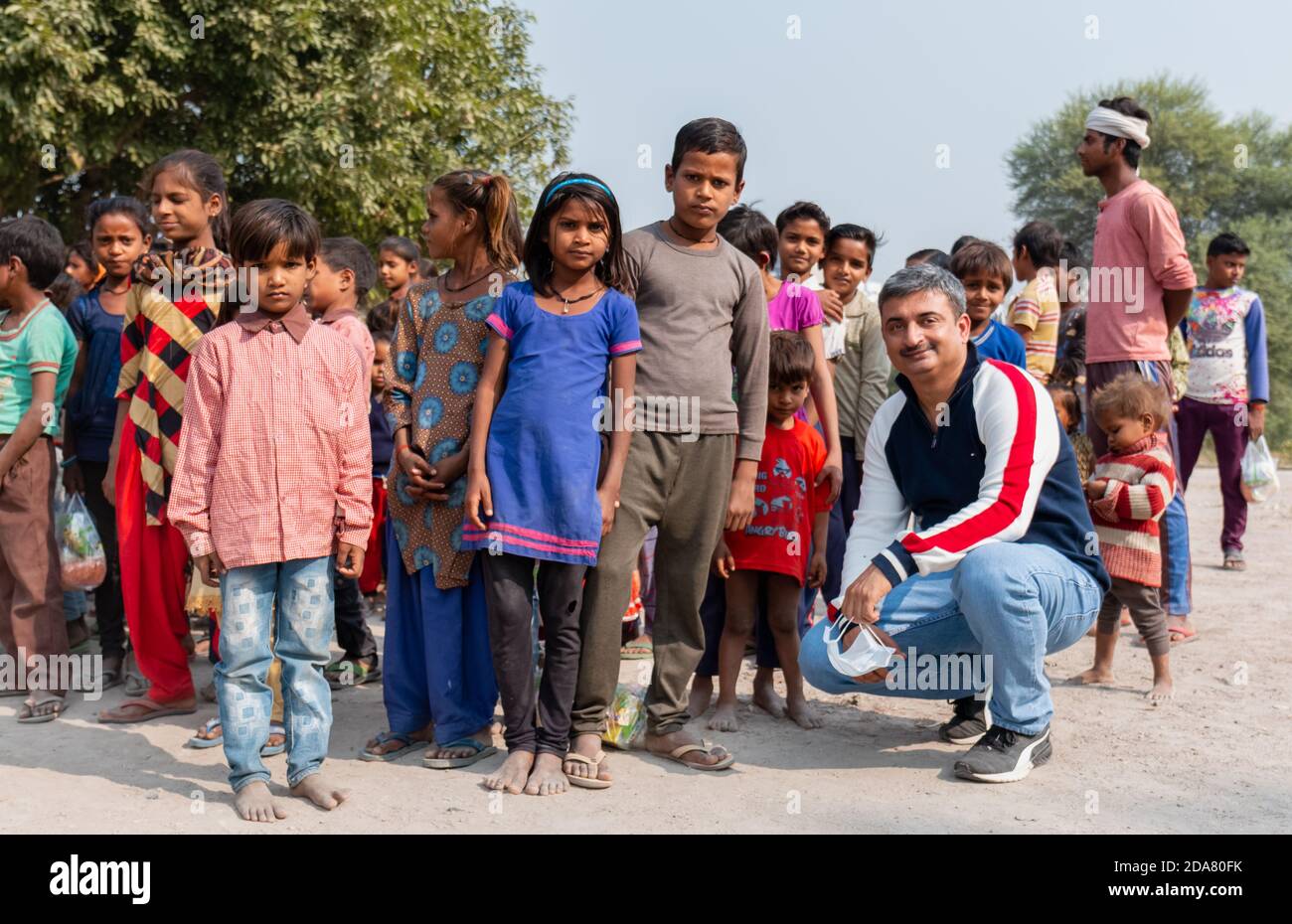 Indian People Helping The Poor