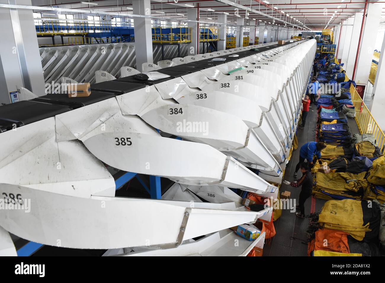 Guiyang, China's Guizhou Province. 10th Nov, 2020. Workers of ZTO ...