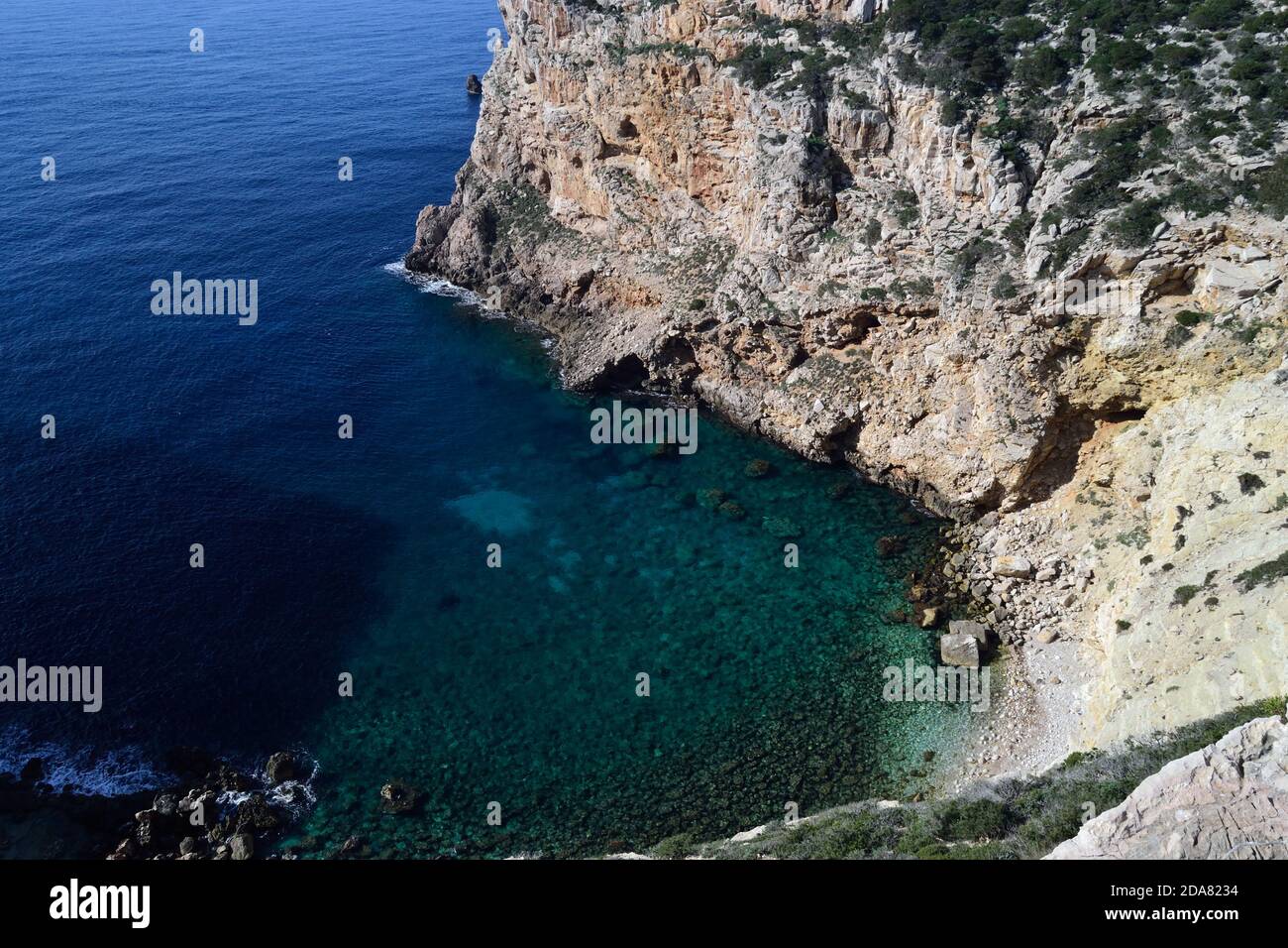 view of Cala Inferno in the coast of Capo Caccai Stock Photo - Alamy