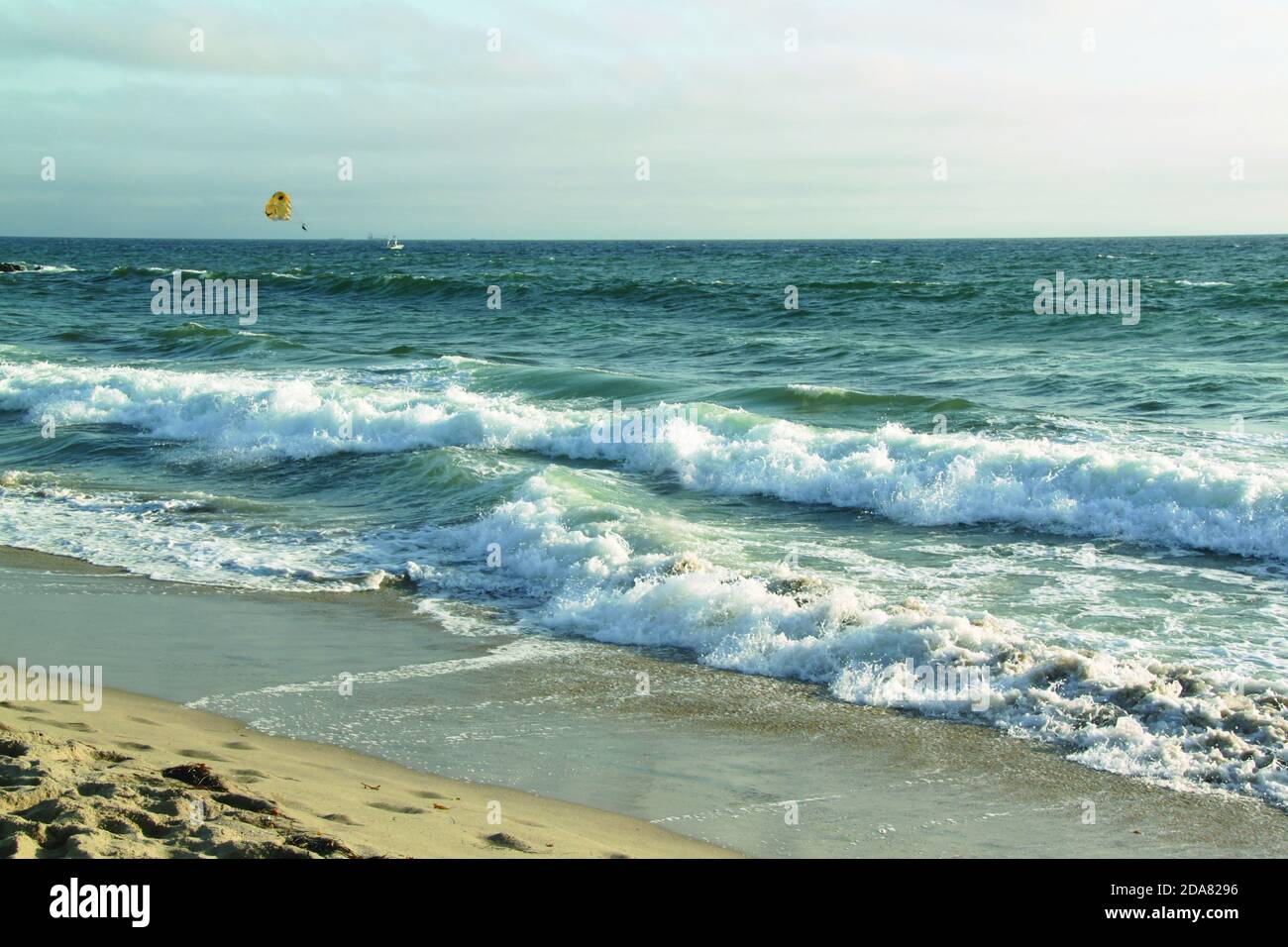 Pacific ocean coast line on sky background. Beautiful nature ...