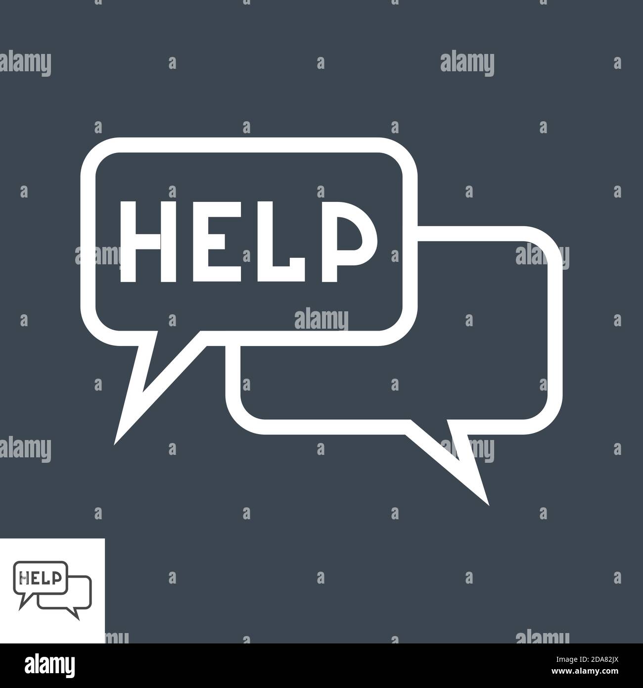 Speech bubble thin icon Stock Vector Images - Alamy