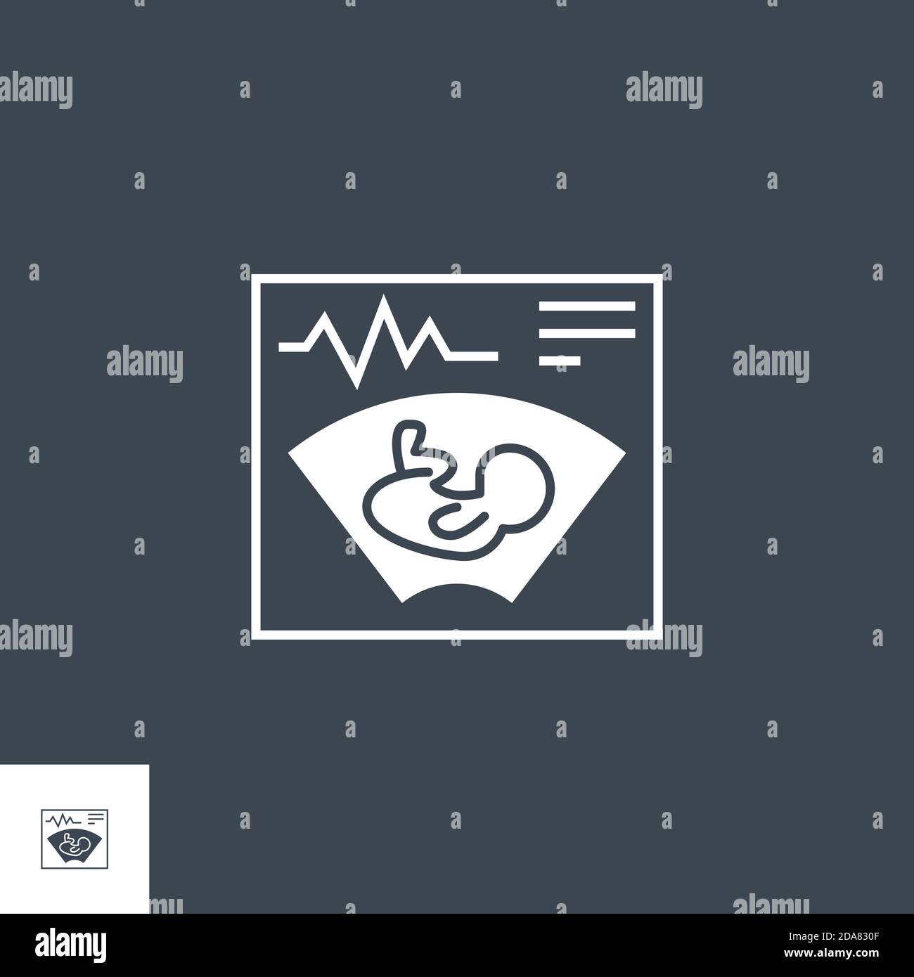Ultrasound related vector glyph icon Stock Vector Image & Art - Alamy
