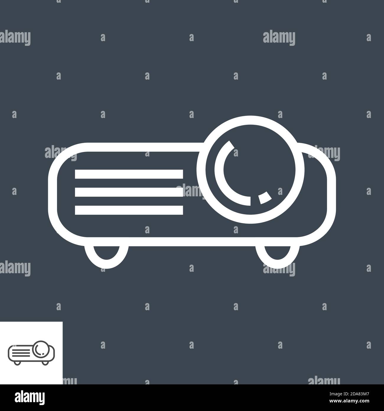 Projector line icon on Stock Vector Images - Alamy
