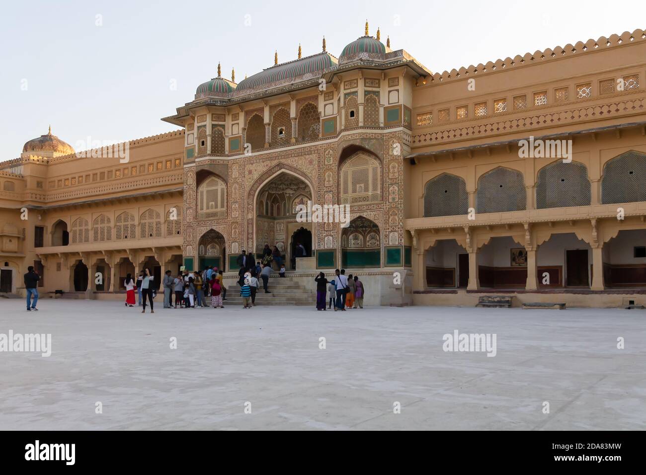 Tourist Having A Full View Of A Most Decorative Ganesh Pole Gate With ...