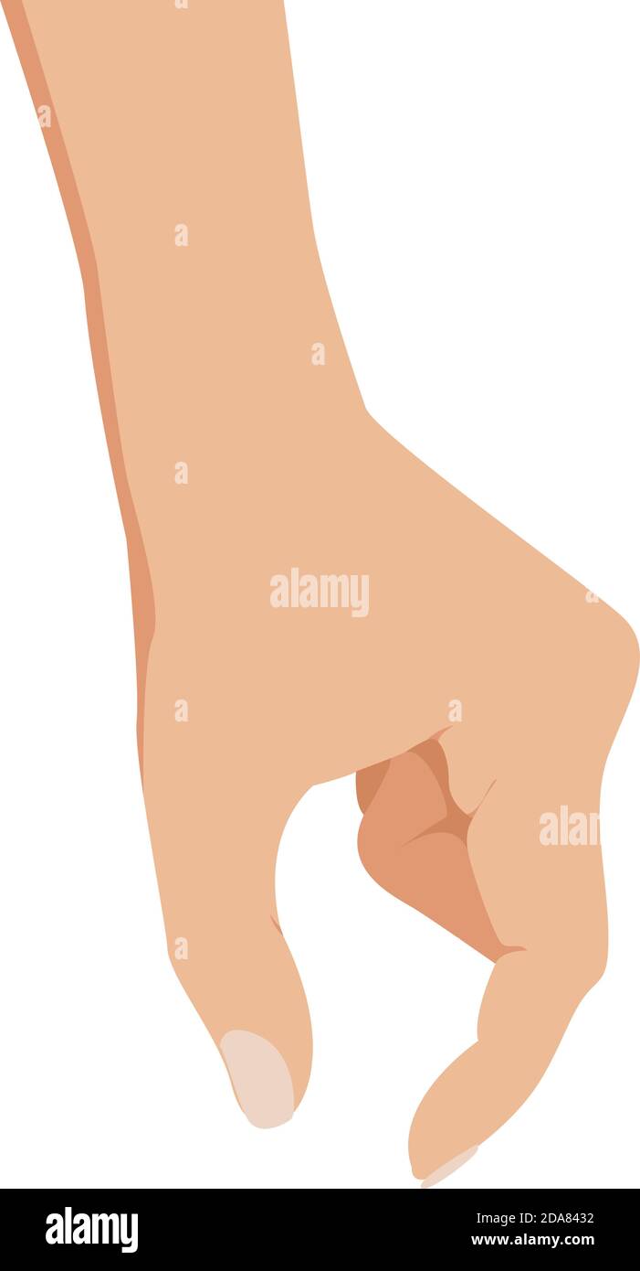 Picking hand. Gesture with a mans hand close-up. Take an object ...