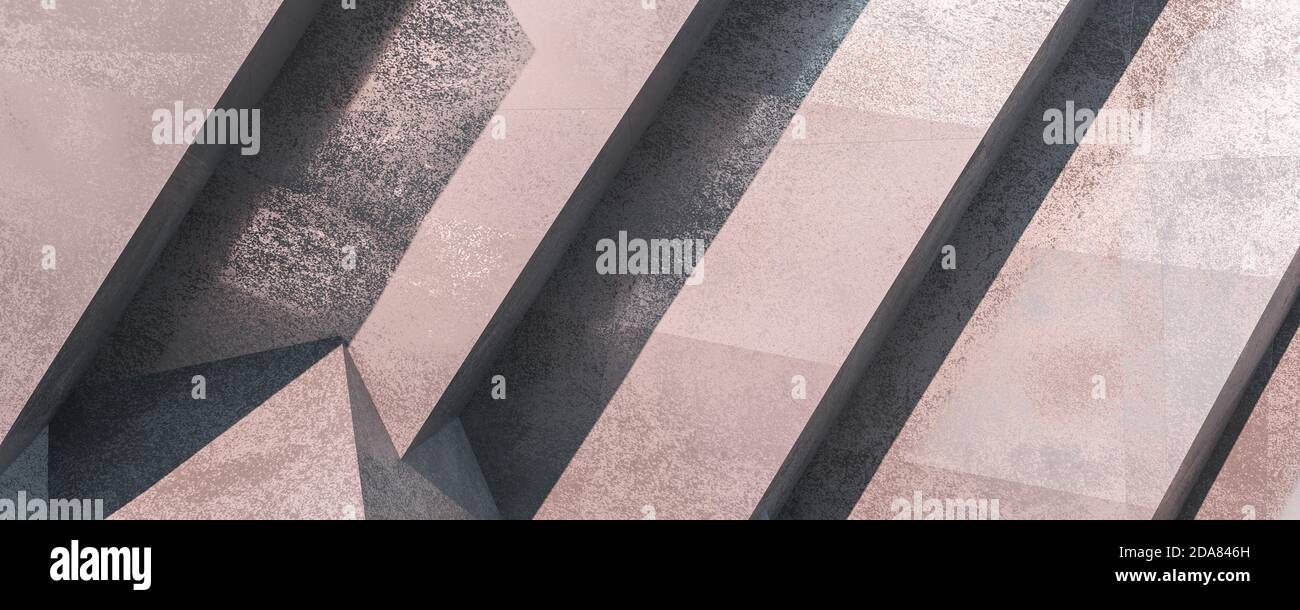 abstract concrete architecture background 3d render illustration Stock ...