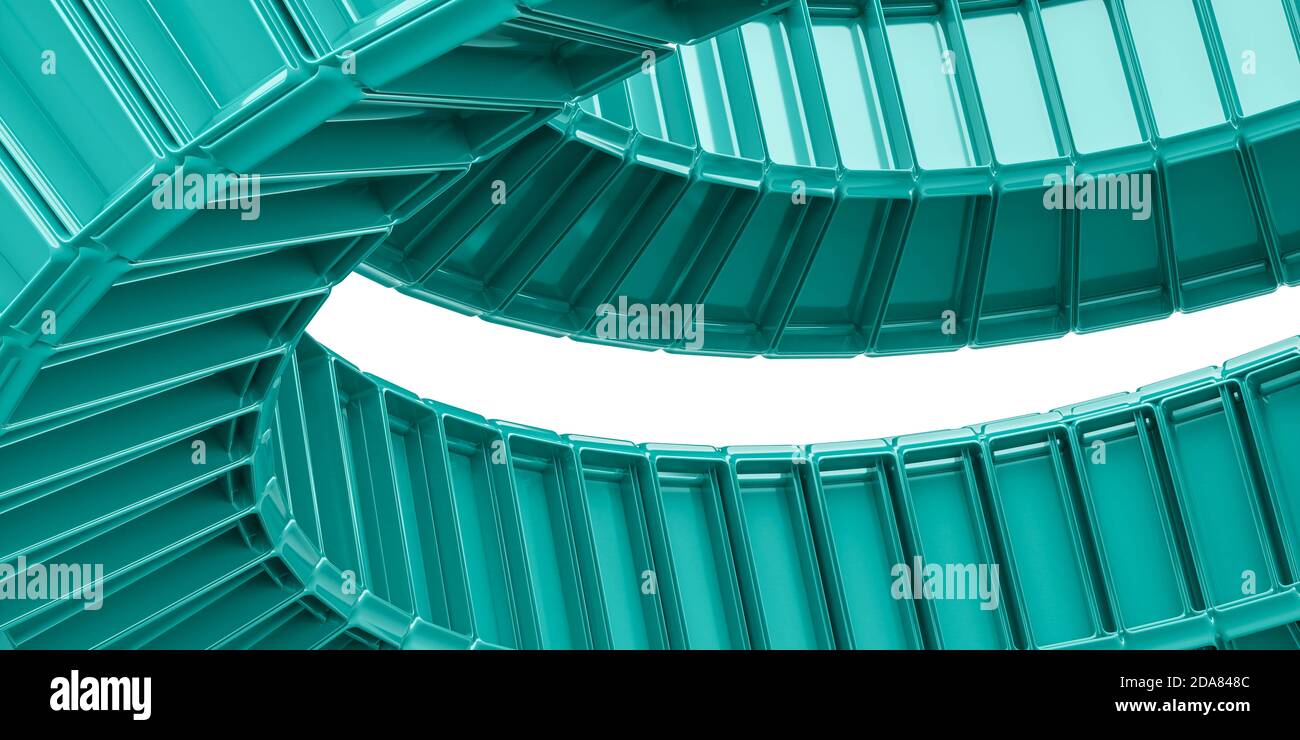 modern cyan blue abstract shape 3d render illustration Stock Photo - Alamy