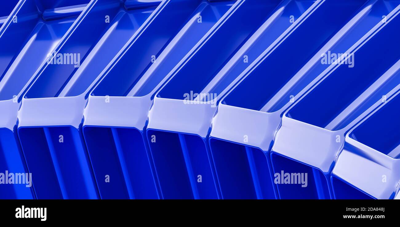 abstract blue modern futuristic 3d shapes 3d render illustration Stock ...