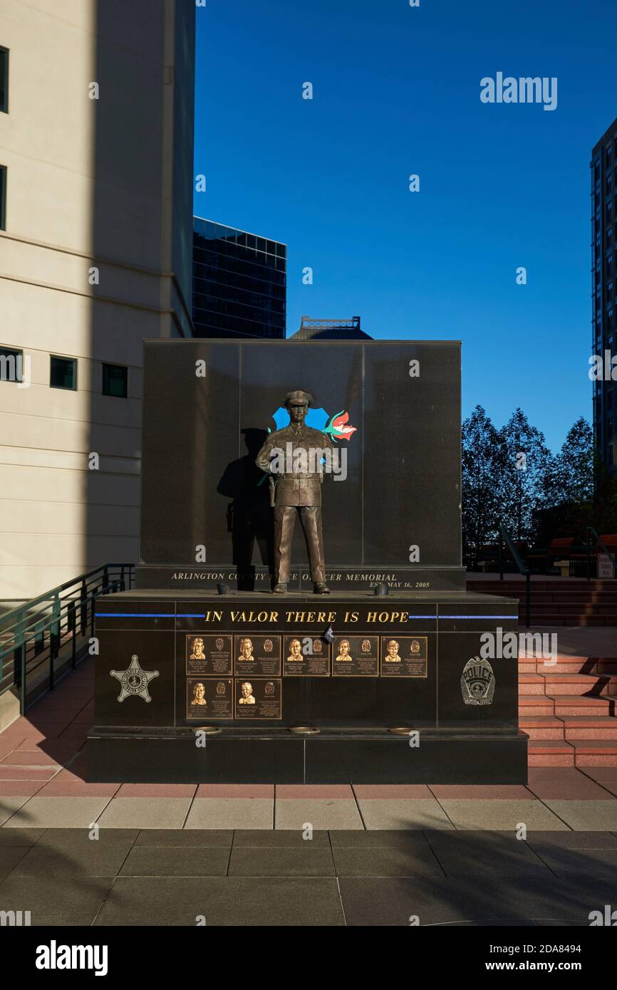 A bronze memorial statue and plaques commemorating fallen police ...