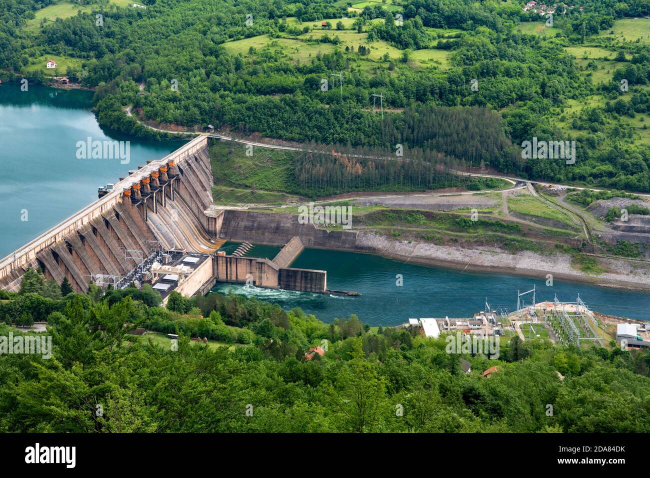 Dam on Perucac lake and the Drina river, to power the Bajina Basta ...