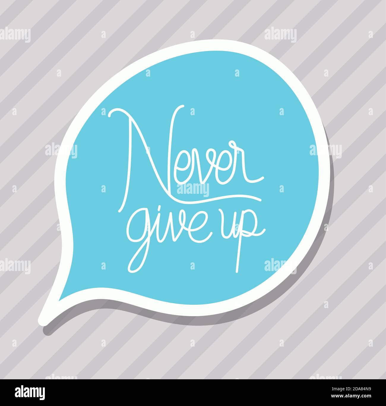never give up lettering with colors Stock Vector Image & Art - Alamy