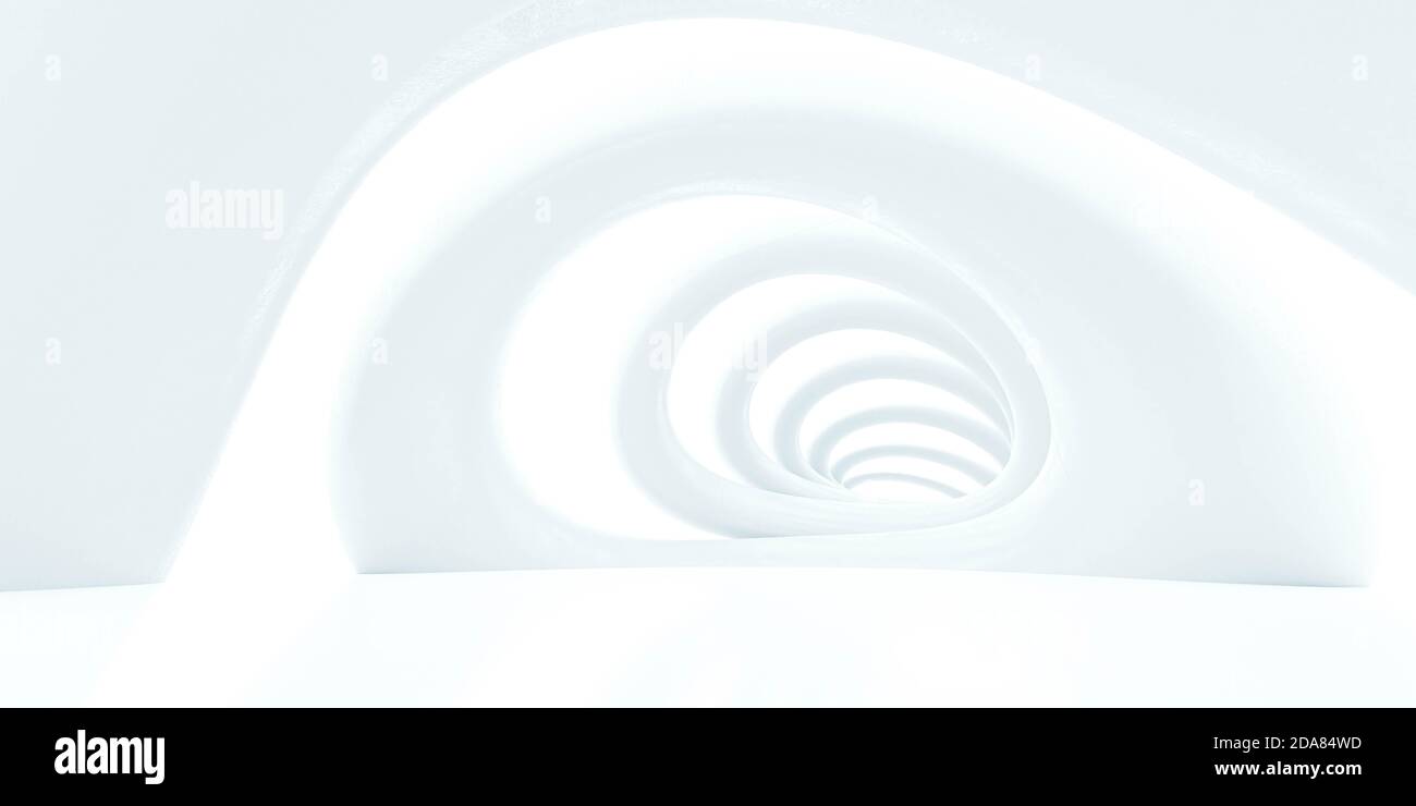 white abstract arch round architecture 3d rendering illustration Stock ...