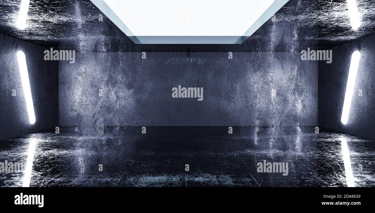 Abstract modern futuristic architecture and concrete urban basement ...