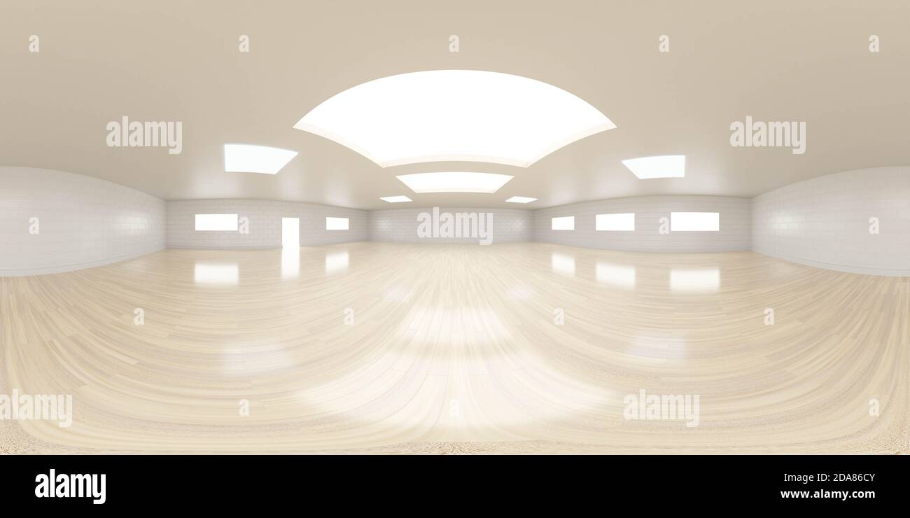 empty room with white walls and wooden floor interior 3d rendering ...