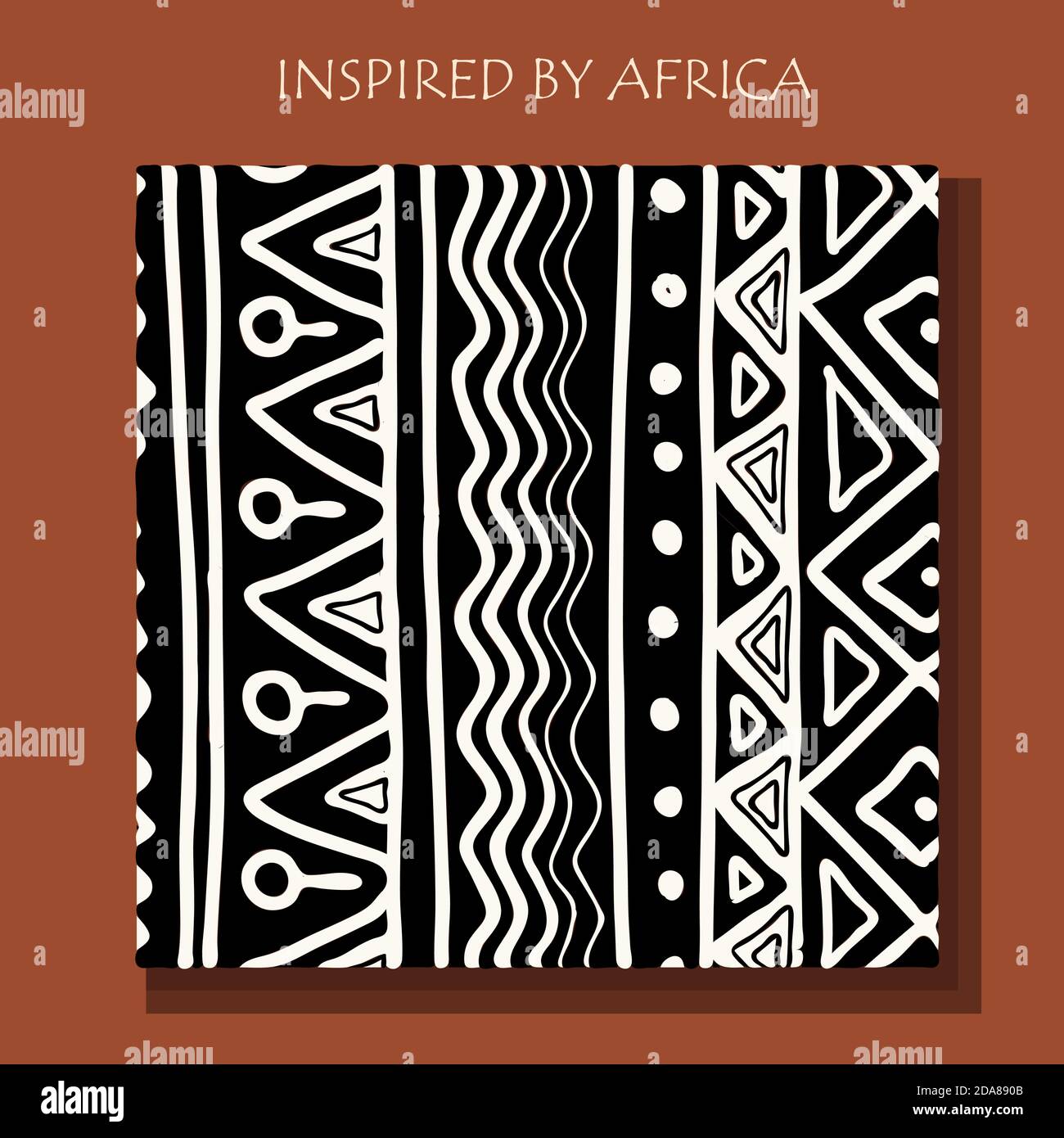 African background, flyer with grunge tribal traditional pattern ...