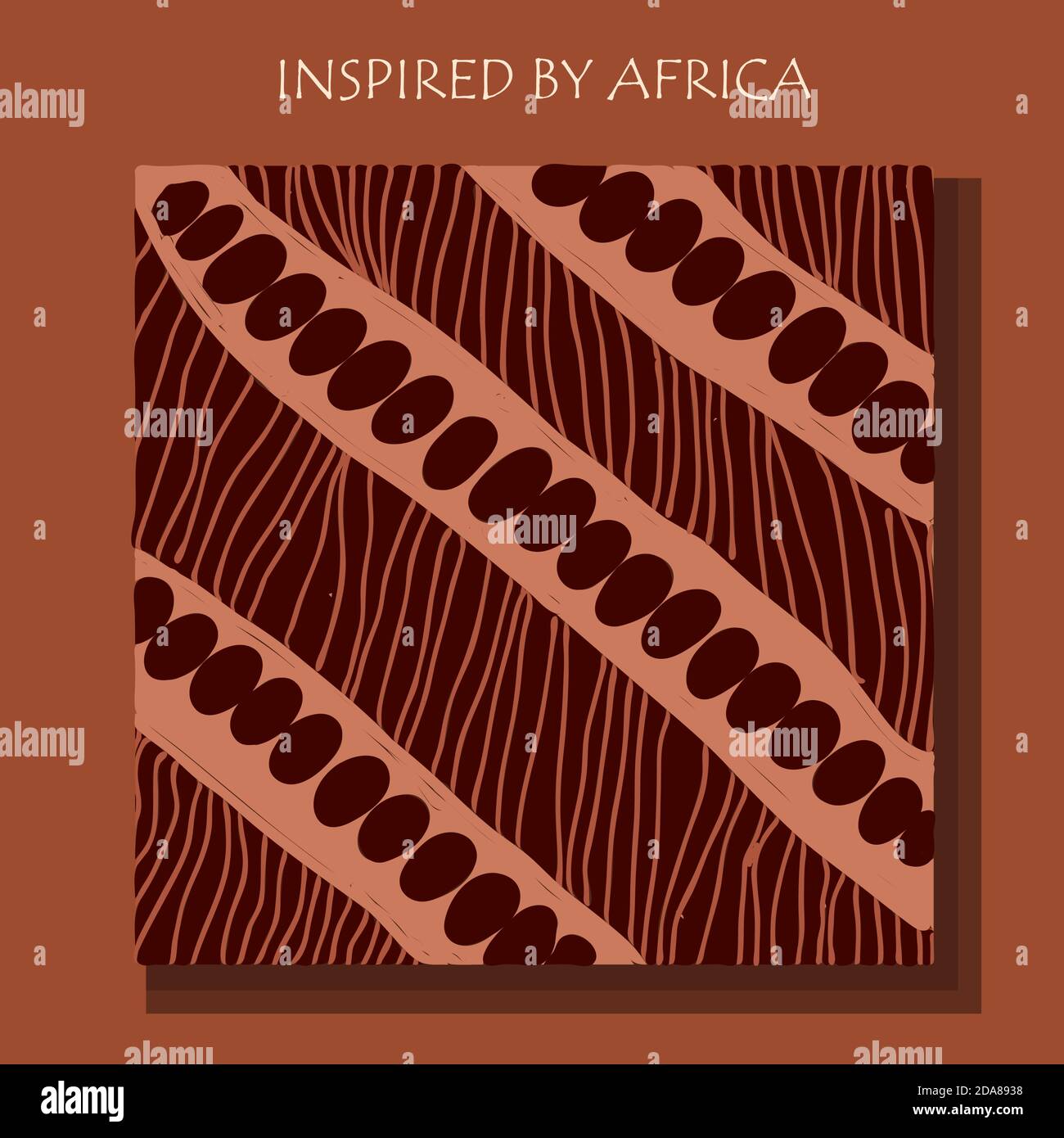 African background, flyer with grunge tribal traditional pattern ...