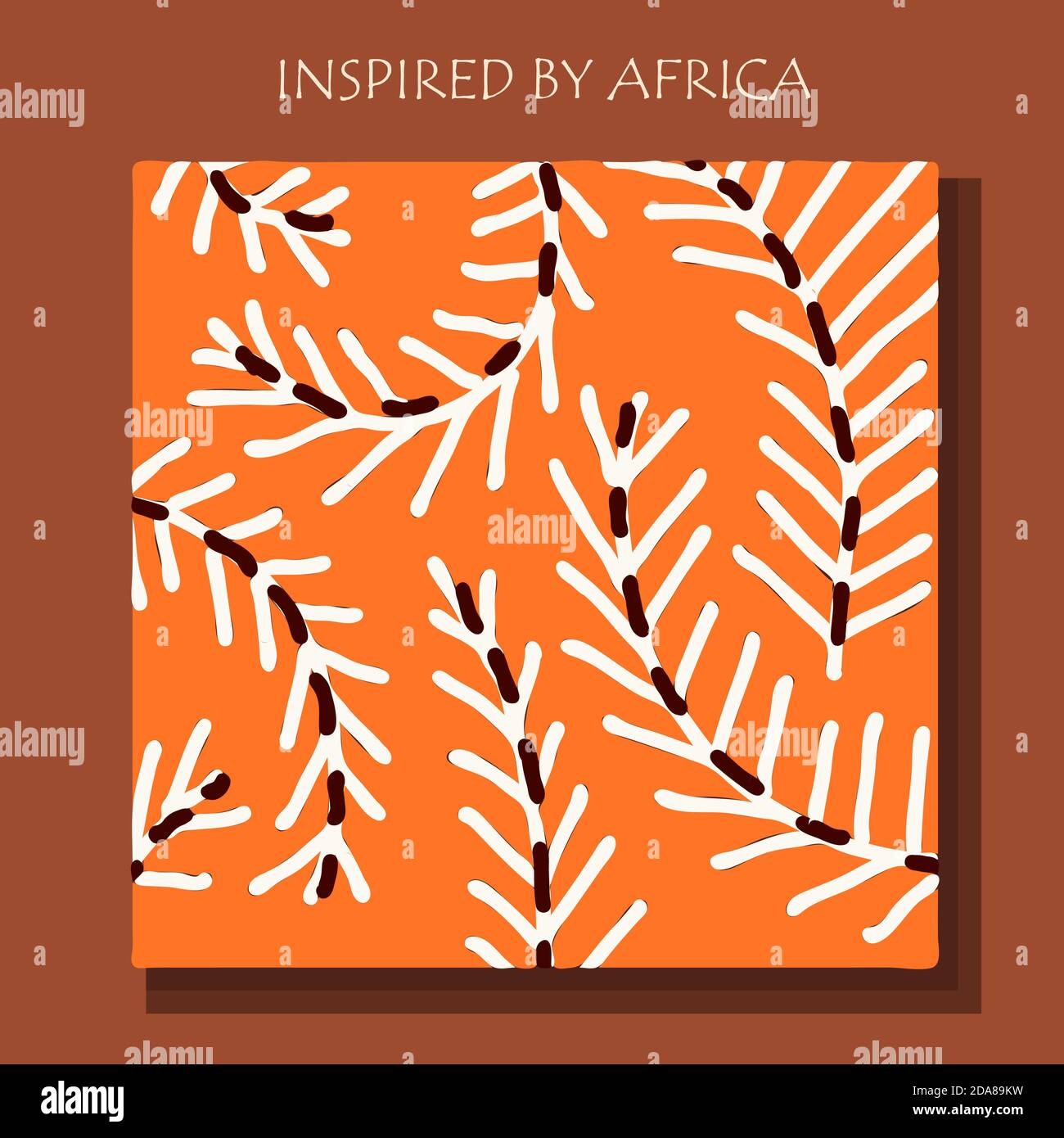 African background, flyer with grunge tribal traditional pattern ...