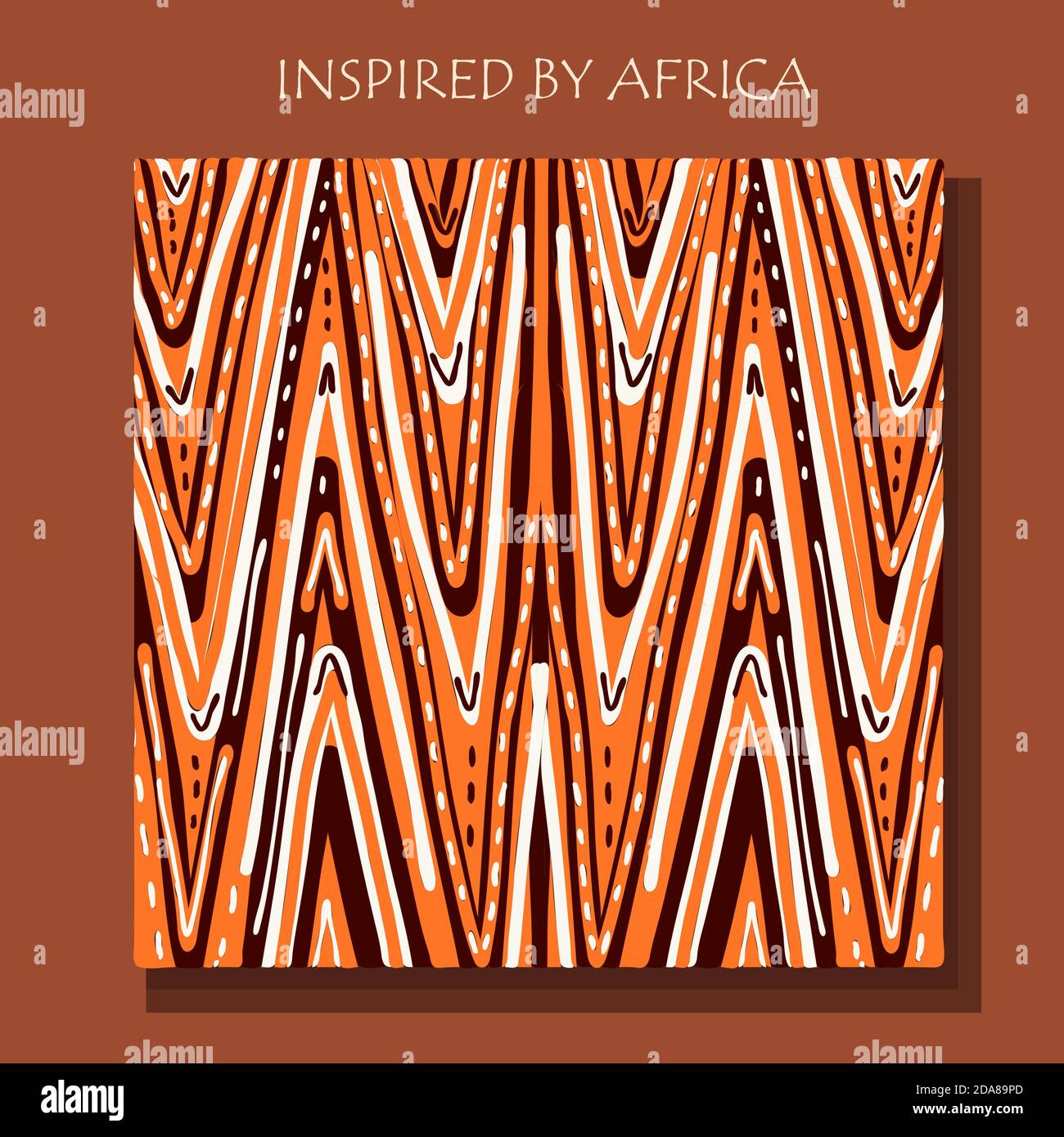 African background, flyer with grunge tribal traditional pattern ...