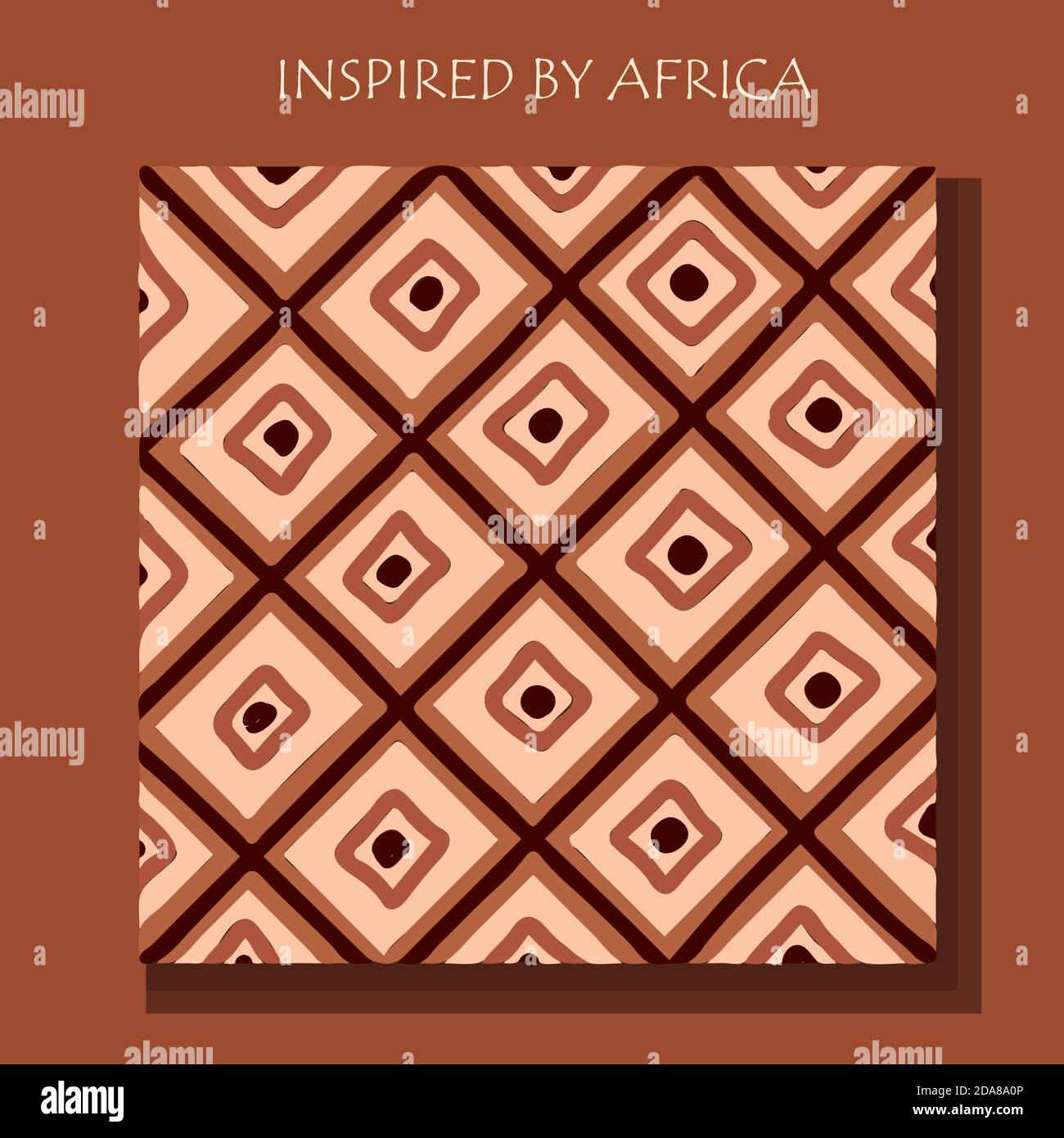 African background, flyer with grunge tribal traditional pattern ...