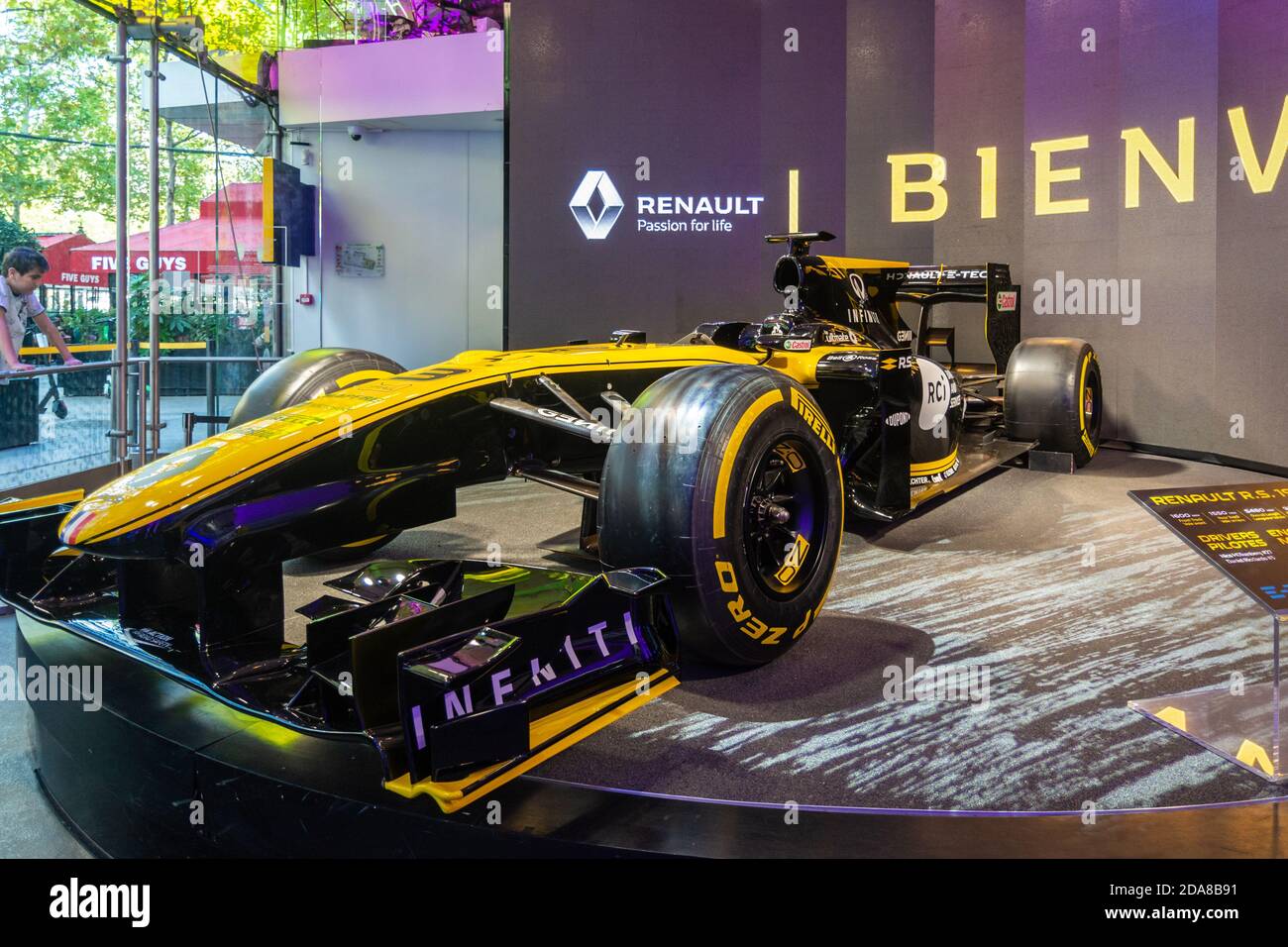 Paris, France - August 29, 2019 : Focus on the formula 1 car Renault R ...