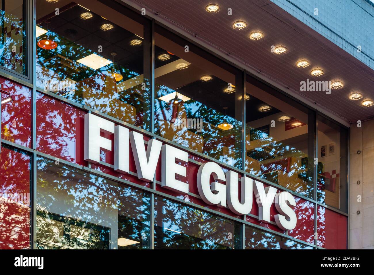 Five guys burgers and fries exterior hi-res stock photography and ...