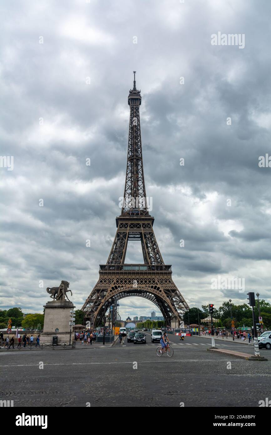Paris, France - August 29, 2019 : The Eiffel Tower in Paris, France ...