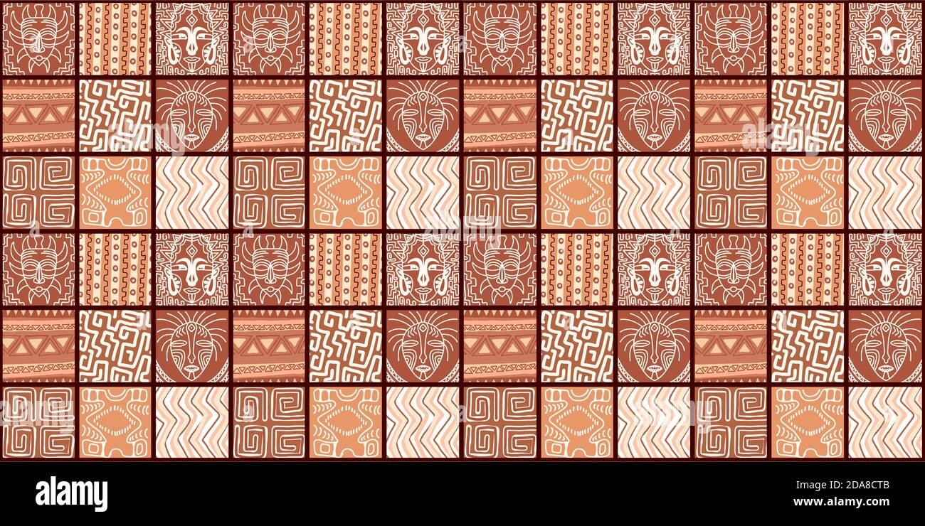 ETHNIC TREND PATTERN. PAINTWORK IN AFRICAN STYLE. PATTERN SEAMLESS ...