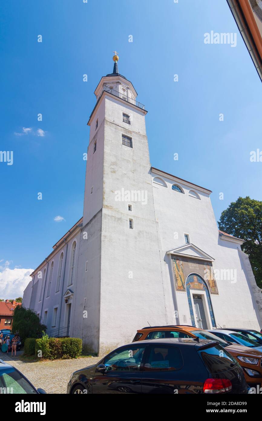 Bischofswerda: church Christuskirche, Oberlausitz, Upper Lusatia ...
