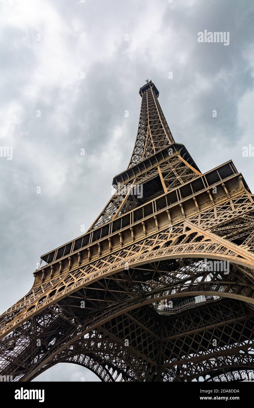 The Eiffel Tower in Paris, France, one of the most iconic landmarks of ...