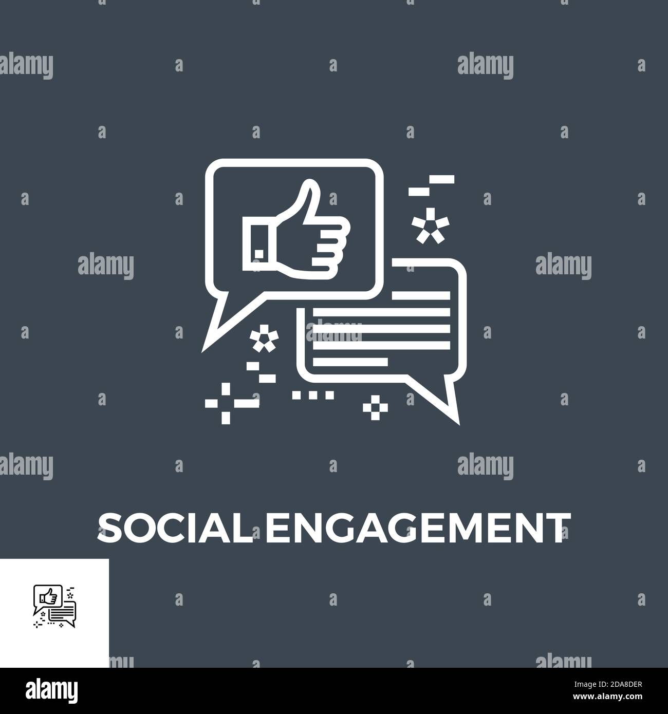 Social Engagement icon vector Stock Vector Image & Art - Alamy