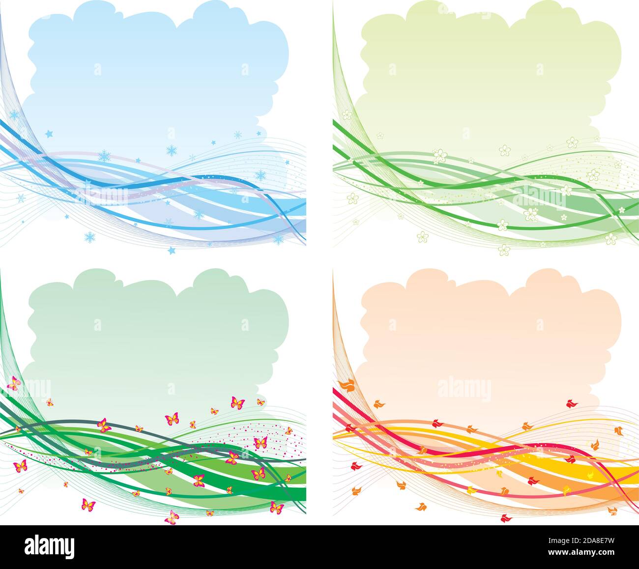 Four seasons abstract backgrounds Stock Vector Image & Art - Alamy