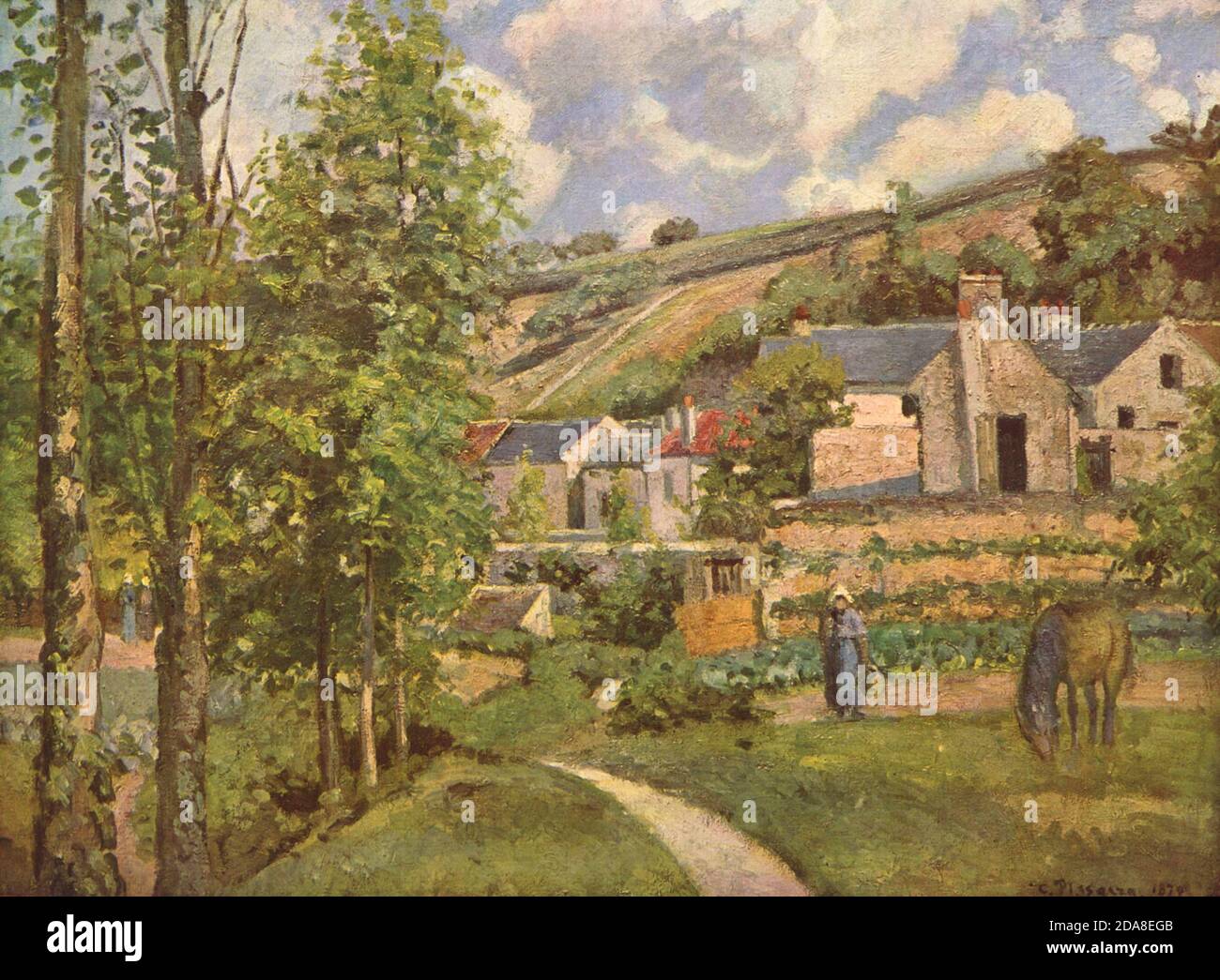 Landscape at Pontoise, 1874 by Camille Pissarro Stock Photo - Alamy