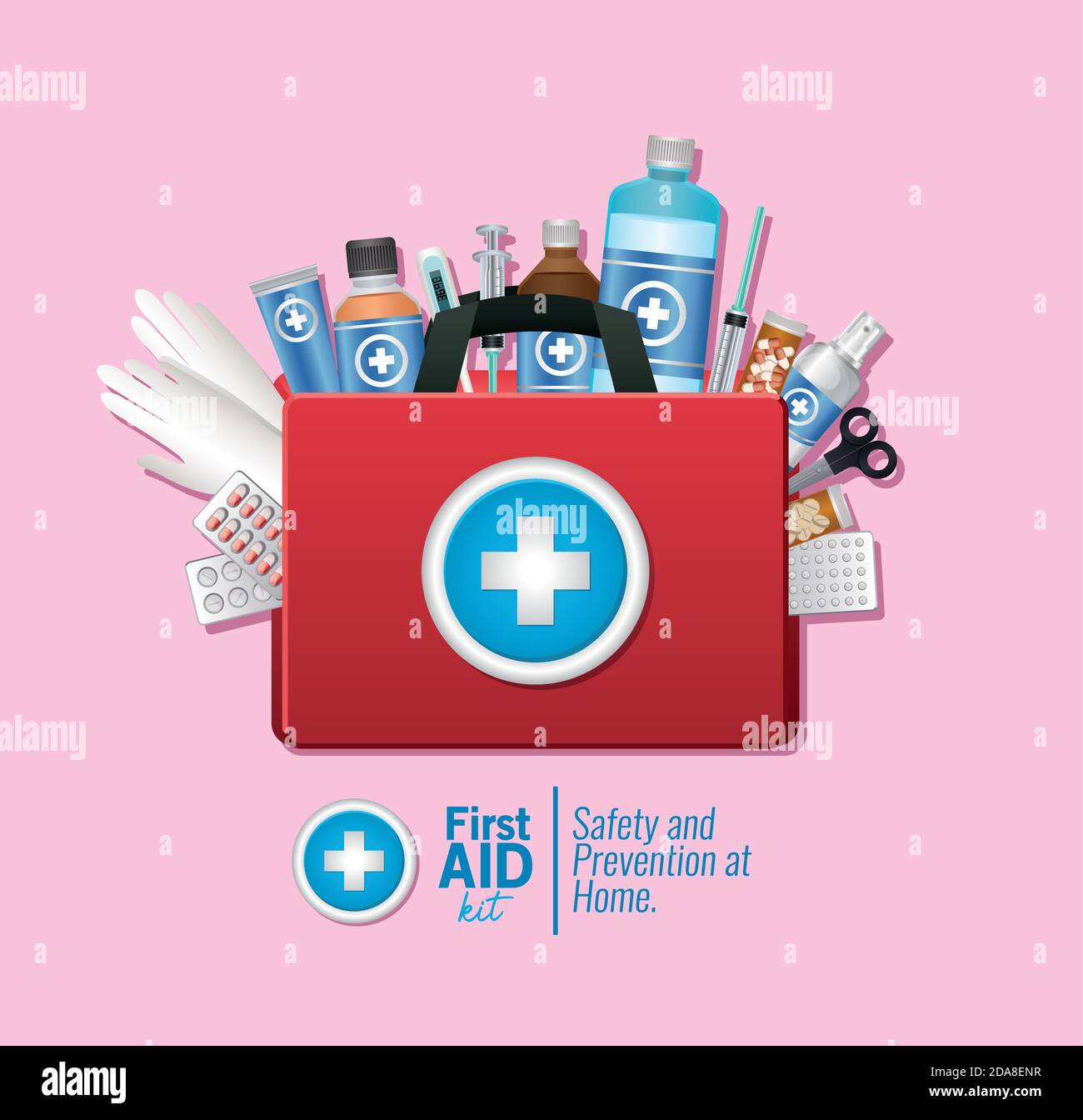 Pink pill bottle Stock Vector Images - Alamy