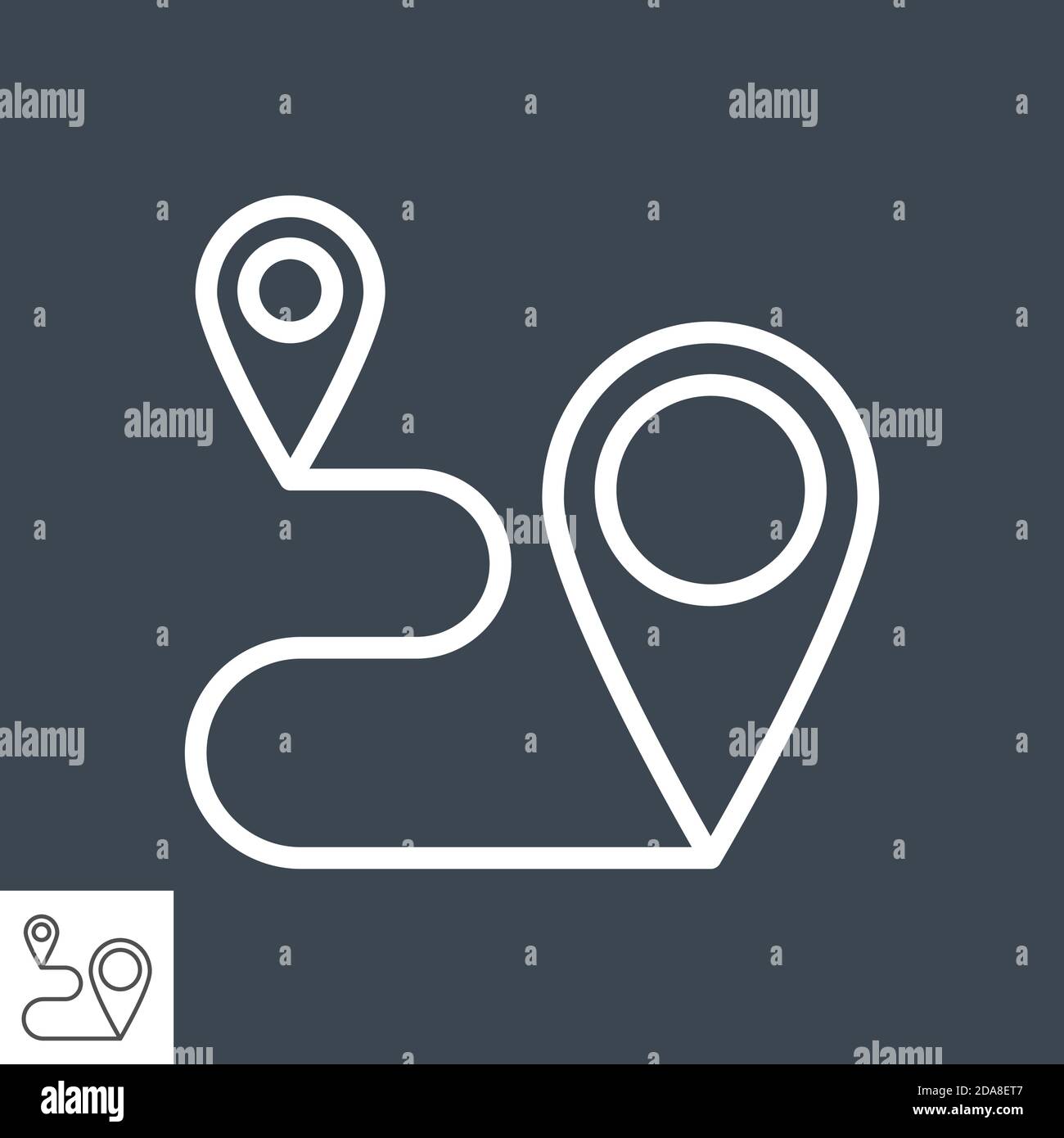 Route planner concept map Stock Vector Images - Alamy