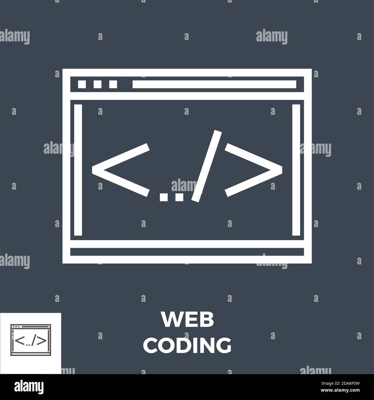Page html coding web pictogram hi-res stock photography and images - Alamy