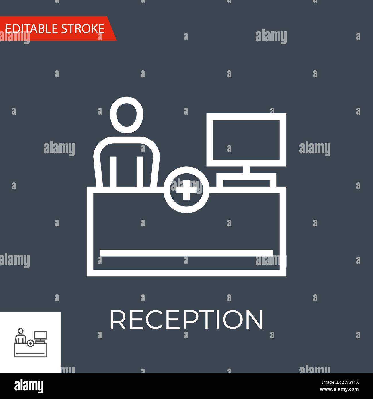 Reception Vector Icon Stock Vector Image & Art - Alamy
