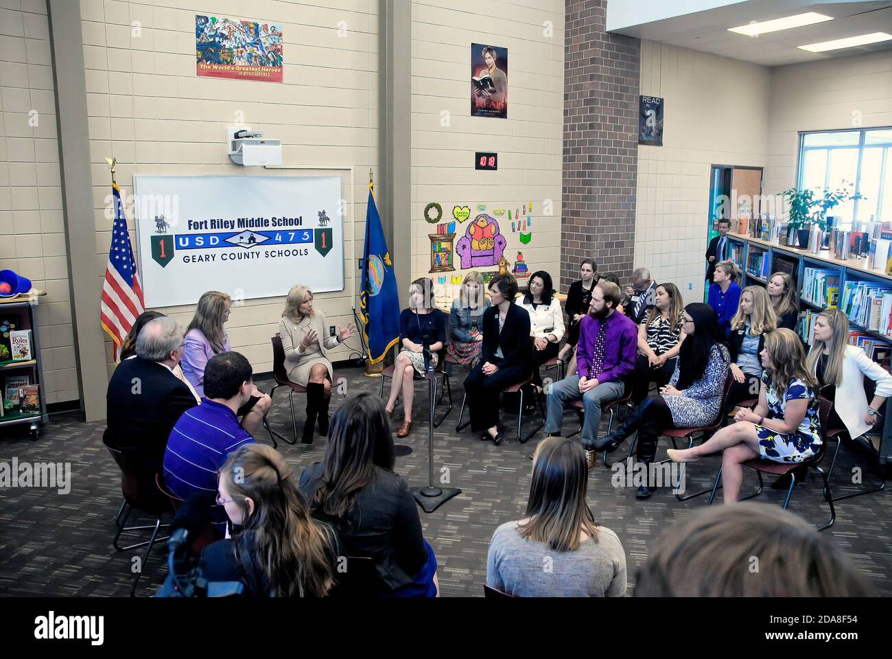 Fort Riley, Kansas, USA, April, 6th 2016 Dr. Jill Biden wife of Vice ...