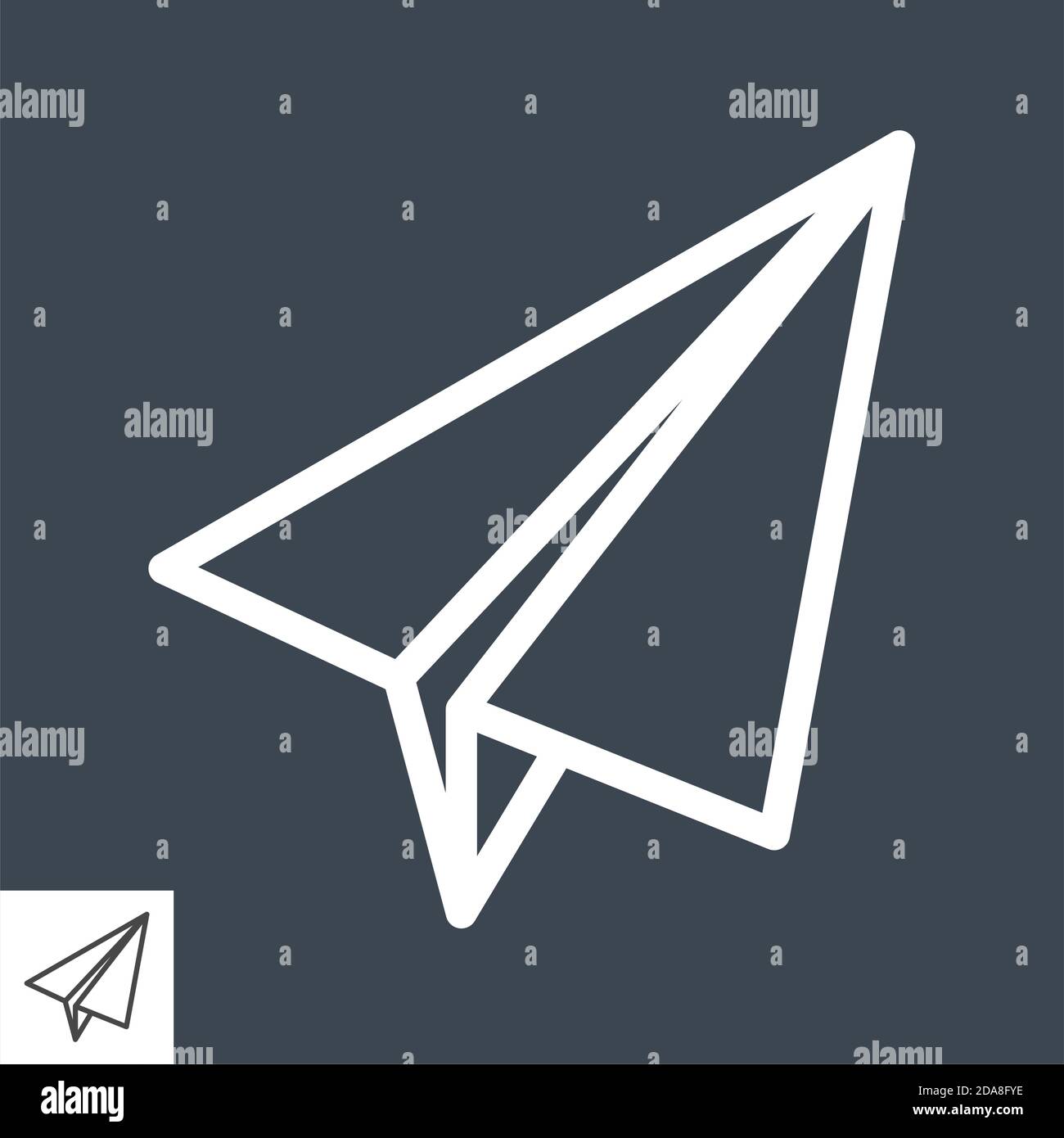 Paper plane icon outline hi-res stock photography and images - Alamy